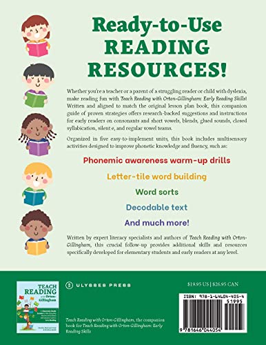 Teach Reading with Orton-Gillingham: Early Reading Skills: A Companion Guide with Dictation Activities, Decodable Passages, and Other Supplemental ... Struggling Readers and Students with Dyslexia