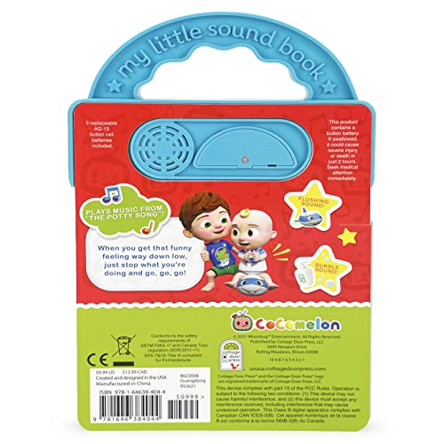 Cocomelon JJ's Potty Time 3-Button Potty Training Sound Board Book