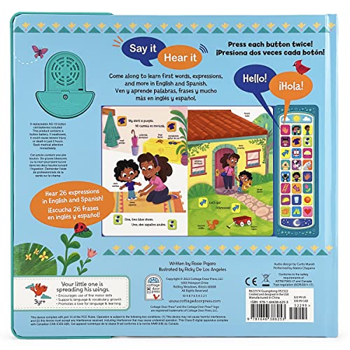 Let's Go! ¡Vámonos! English & Spanish First Words Bilingual Sound Book for Children and Preschoolers: Early Learning Practice Dual Language (Say It, Hear It) (English and Spanish Edition)