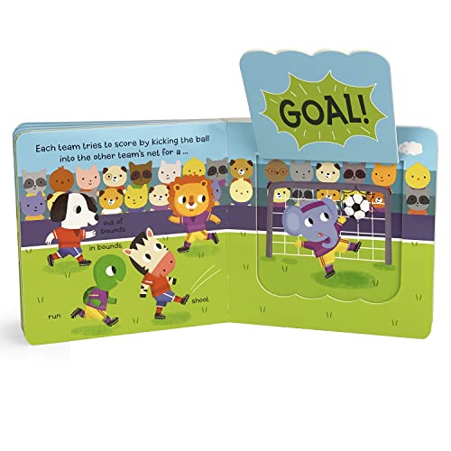 Let's Play Soccer! A Lift-a-Flap Board Book for Babies and Toddlers, Ages 1-4 (Children's Interactive Chunky Lift-A-Flap Board Book)