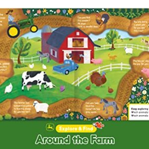 John Deere Around the Farm Explore & Find - A Hidden Look for the Pictures Beginner Board Book for Preschoolers and Toddlers Filled with Tractors, ... and More! (John Deere Explore & Find)