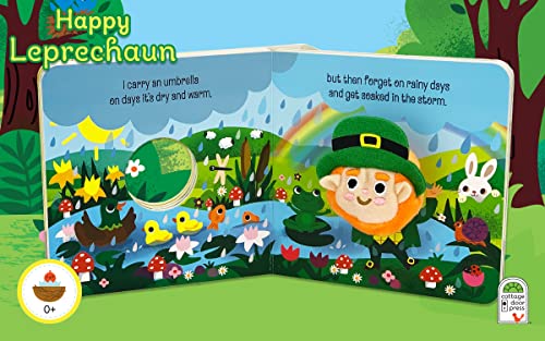 Happy Leprechaun Finger Puppet Plush St. Patrick's Day Board Book Ages 0-4 (Finger Puppet Board Book)