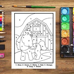 Color by Number for Kids: Activity Book