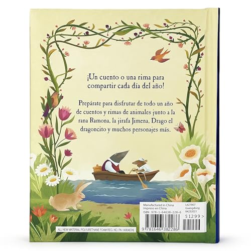 365 cuentos y rimas de animales (Children's Spanish Language Padded Storybook Treasury) (Spanish Edition)