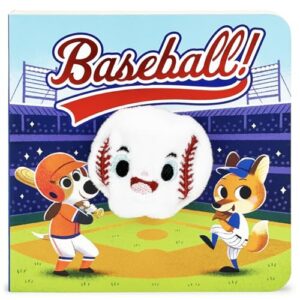 baseball! children's finger puppet board book for babies and toddlers