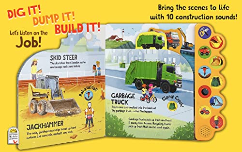 Dig It! Dump It! Build It! 10-Button Sound Book for Little Construction Lovers, Ages 2-7