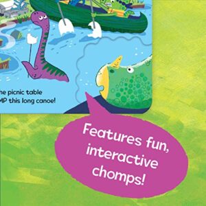 Chomp Chomp Dino Finger Puppet Board Book Ages 2-5; Includes Detachable Plush Finger Puppet For Playtime