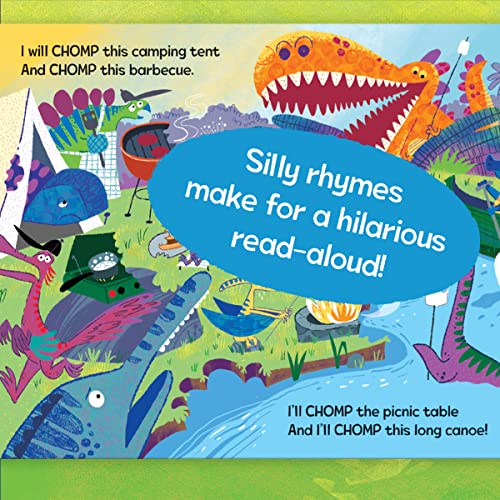 Chomp Chomp Dino Finger Puppet Board Book Ages 2-5; Includes Detachable Plush Finger Puppet For Playtime