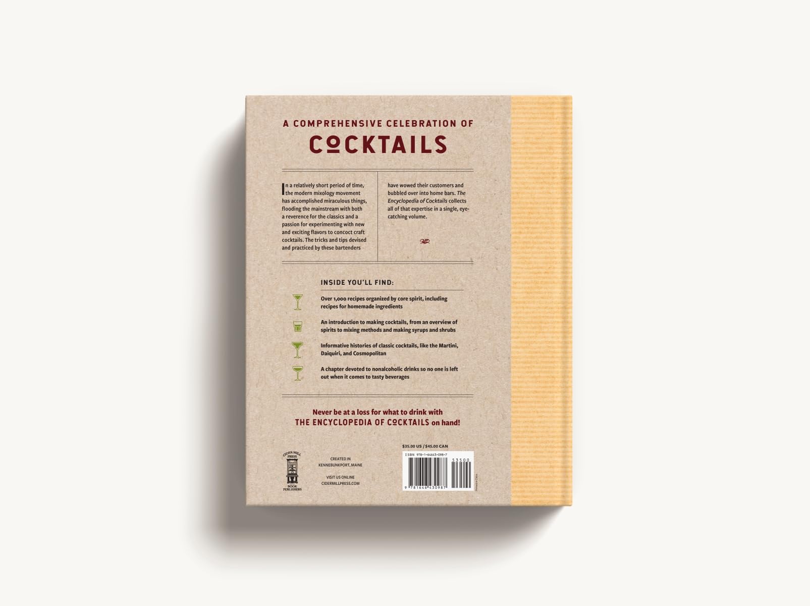 The Encyclopedia of Cocktails: Over 1,000 Cocktails for Every Occasion (Over 1,000 Cocktail Recipes for Every Occasion) (Encyclopedia Cookbooks)