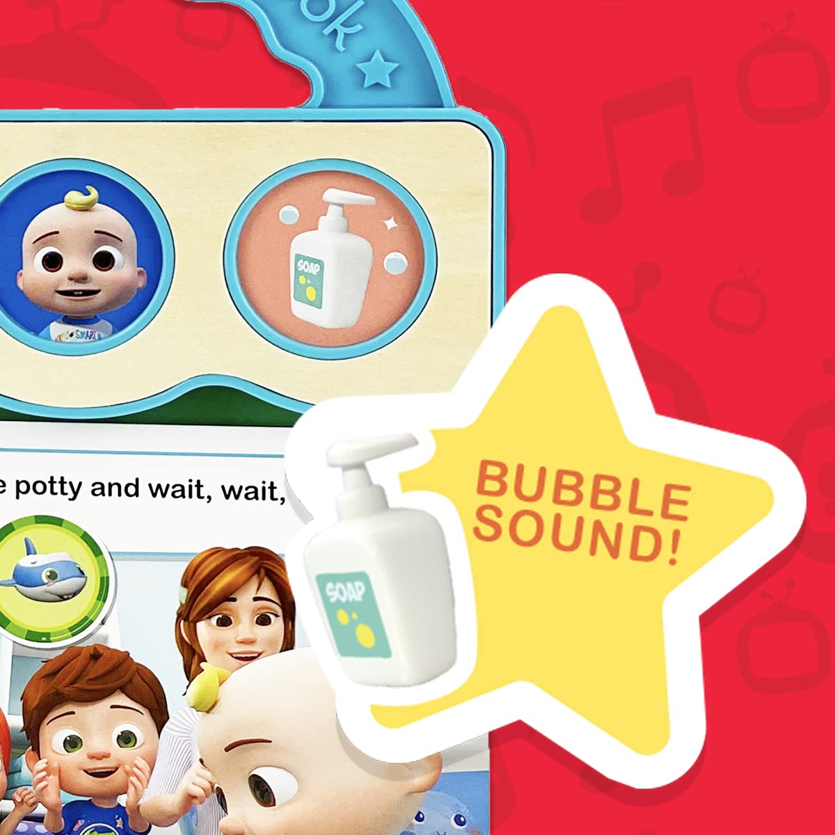 Cocomelon JJ's Potty Time 3-Button Potty Training Sound Board Book