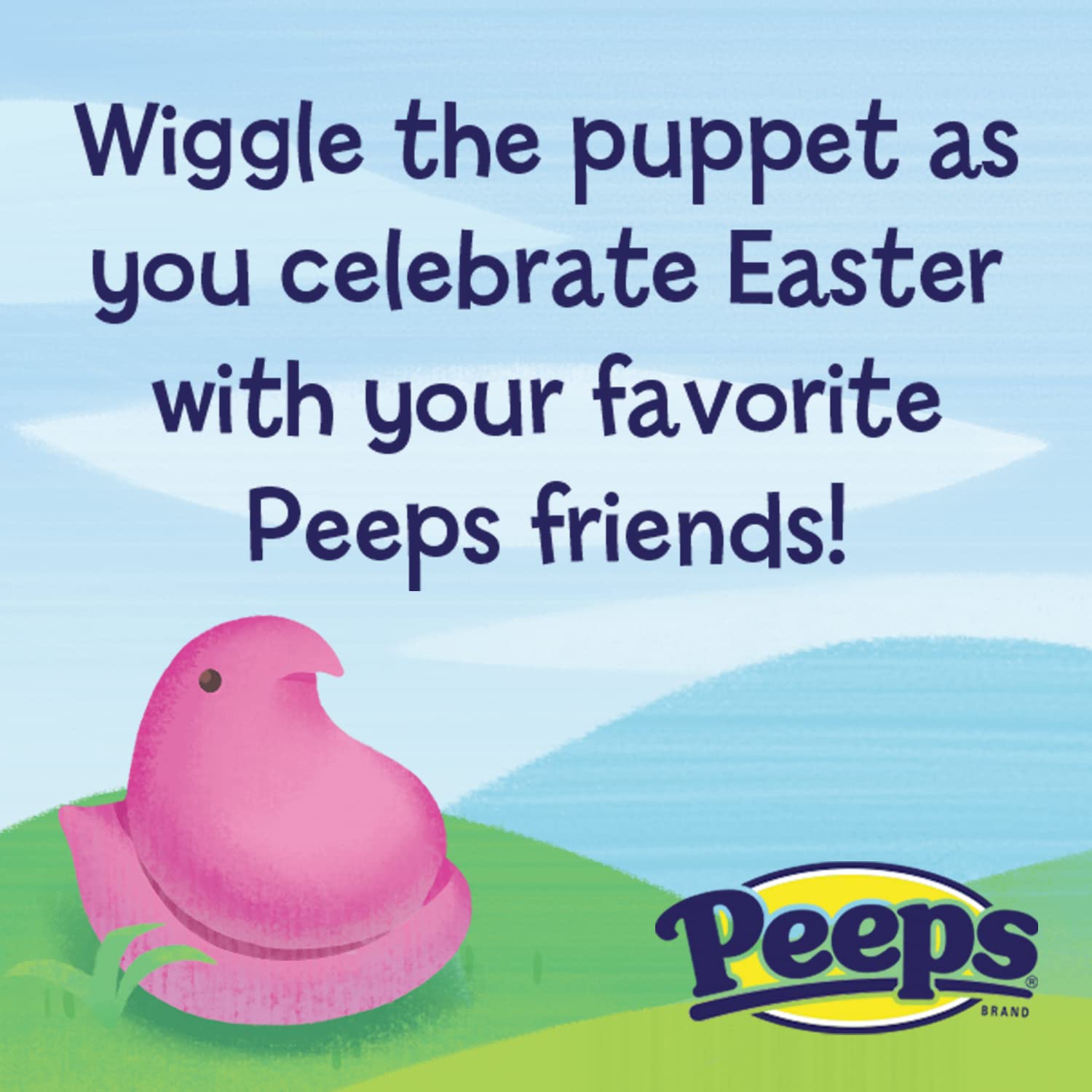 One, Two, PEEP! Peeps Finger Puppet Board Book Easter Basket Gifts or Stuffer Ages 0-3