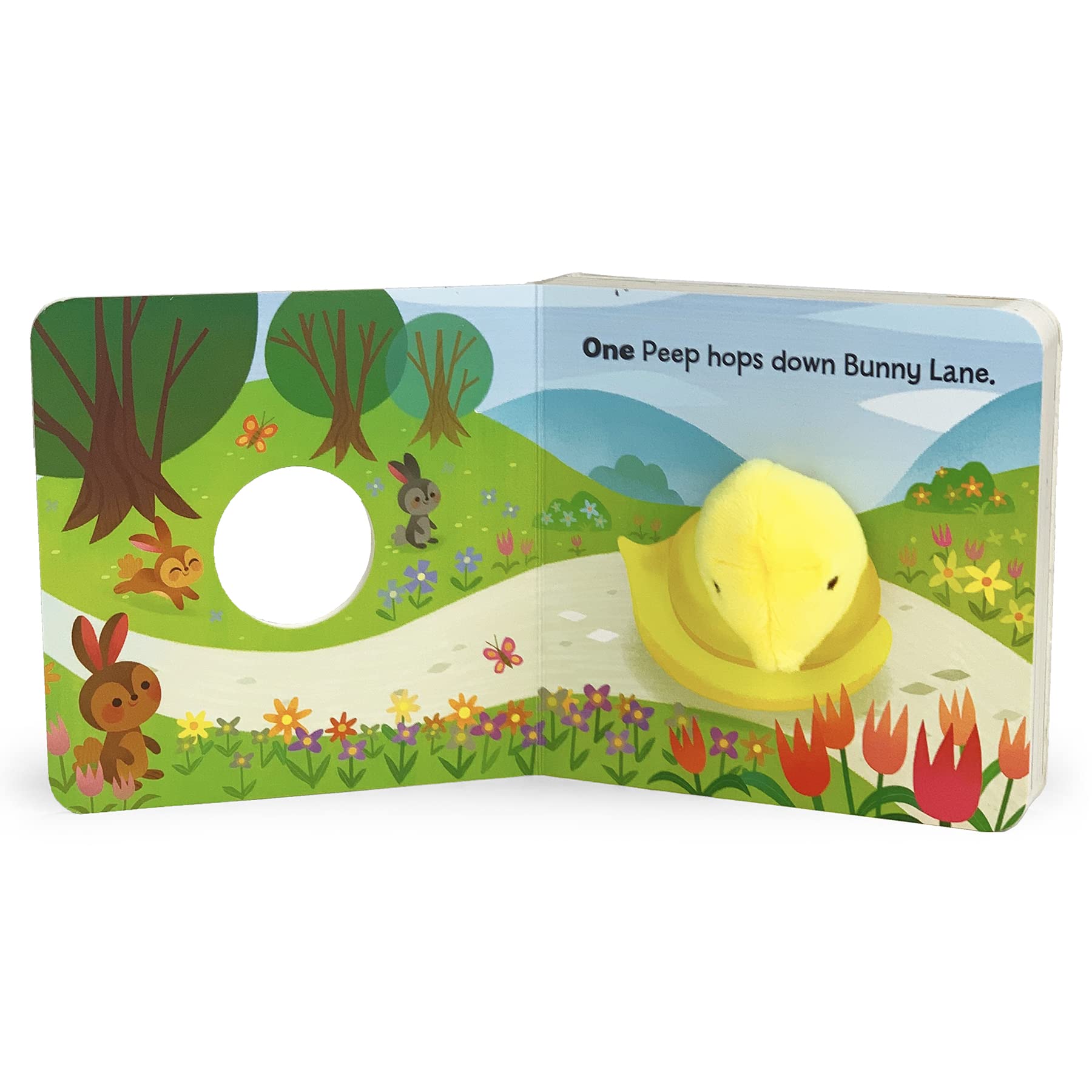 One, Two, PEEP! Peeps Finger Puppet Board Book Easter Basket Gifts or Stuffer Ages 0-3