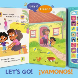 Let's Go! ¡Vámonos! English & Spanish First Words Bilingual Sound Book for Children and Preschoolers: Early Learning Practice Dual Language (Say It, Hear It) (English and Spanish Edition)