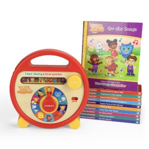 daniel tiger's neighborhood interactive electronic take along storyteller with 11 books (daniel tiger's neighborhood children's interactive story and song carry along player with books)