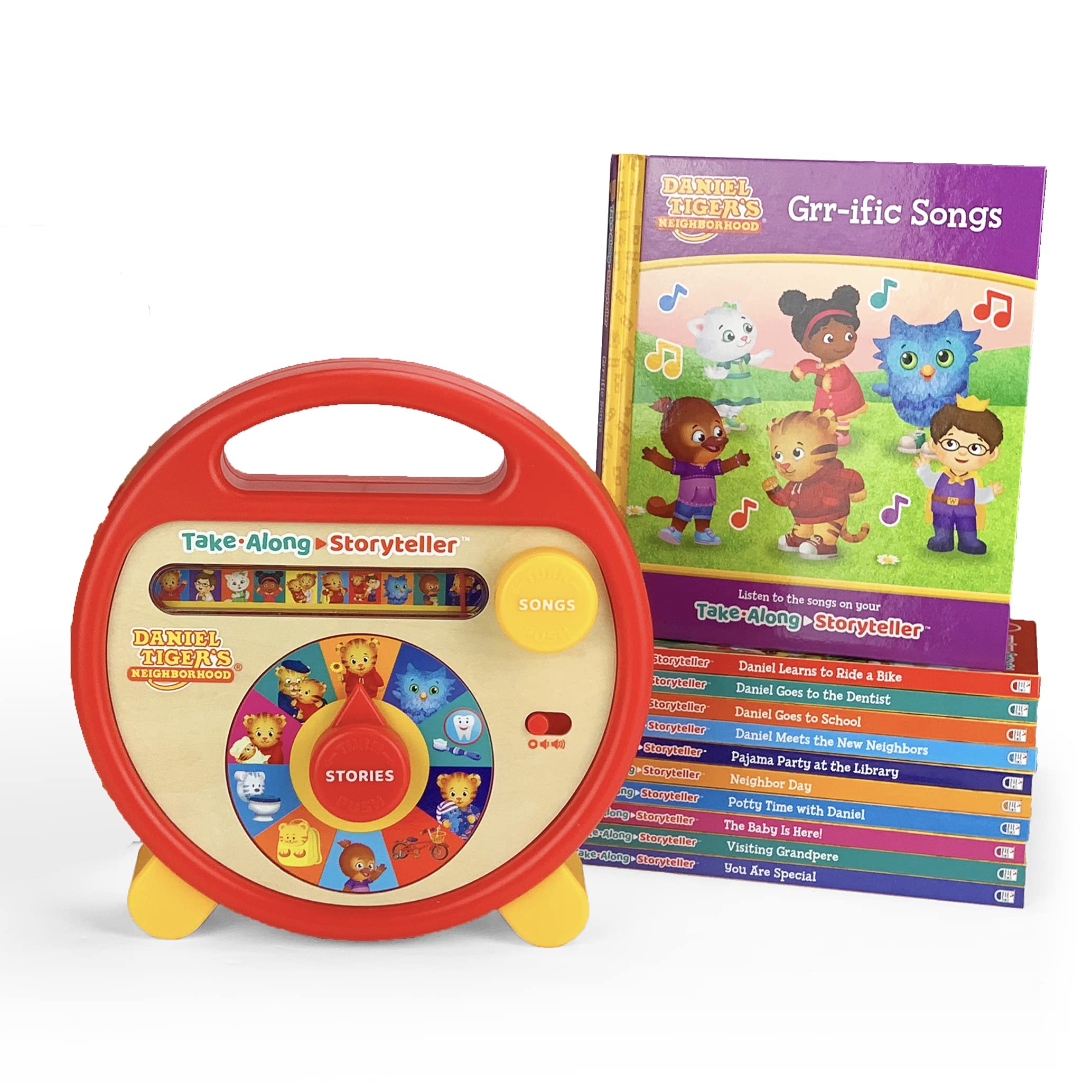 Daniel Tiger's Neighborhood Interactive Electronic Take Along Storyteller with 11 books (Daniel Tiger's Neighborhood Children's Interactive Story and Song Carry Along Player With Books)