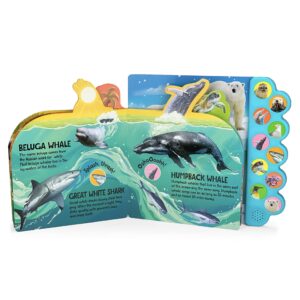 Swim and Splash in the Sea! Let's Listen to the Ocean - 10-Button Children's Sound Book, Ages 2-7