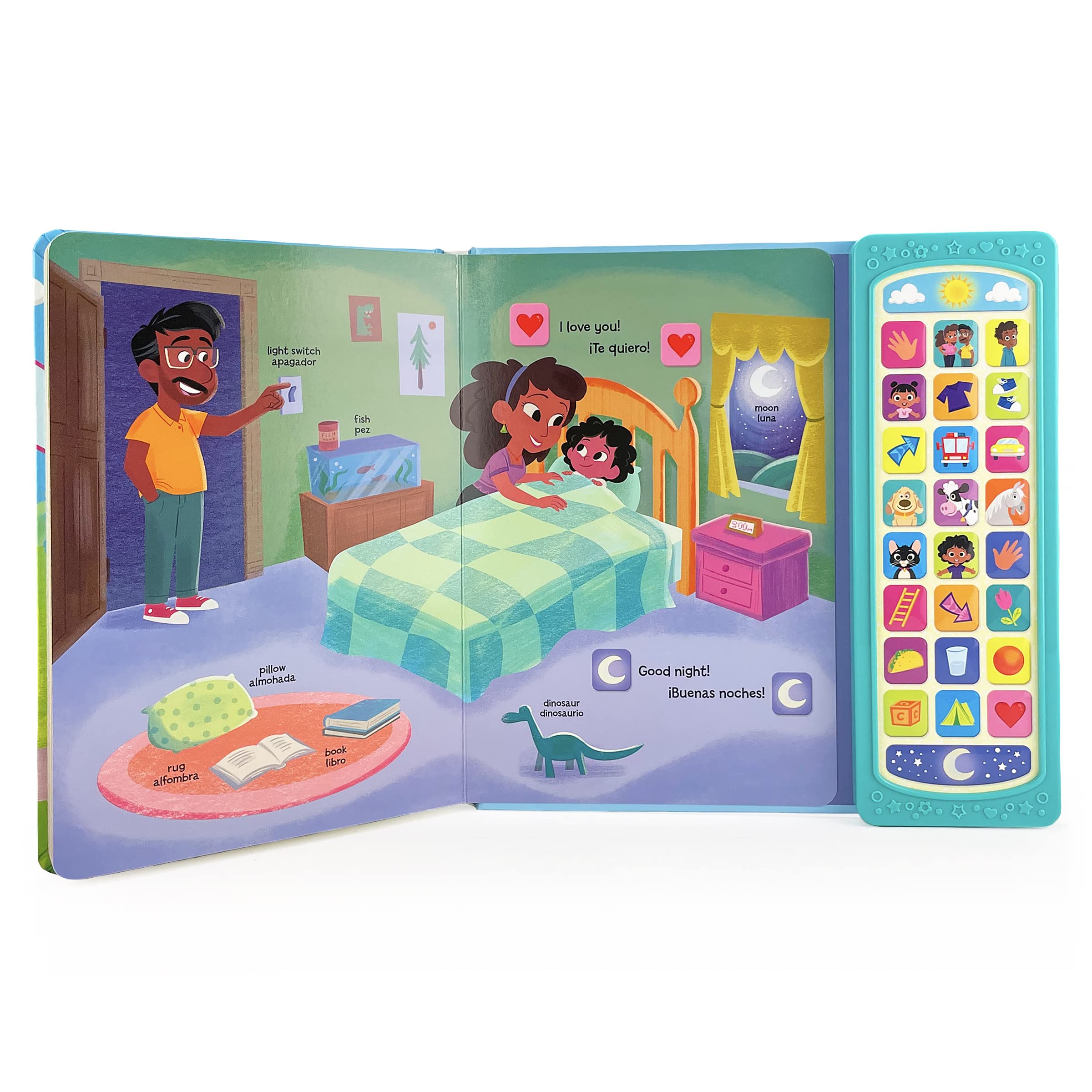 Let's Go! ¡Vámonos! English & Spanish First Words Bilingual Sound Book for Children and Preschoolers: Early Learning Practice Dual Language (Say It, Hear It) (English and Spanish Edition)