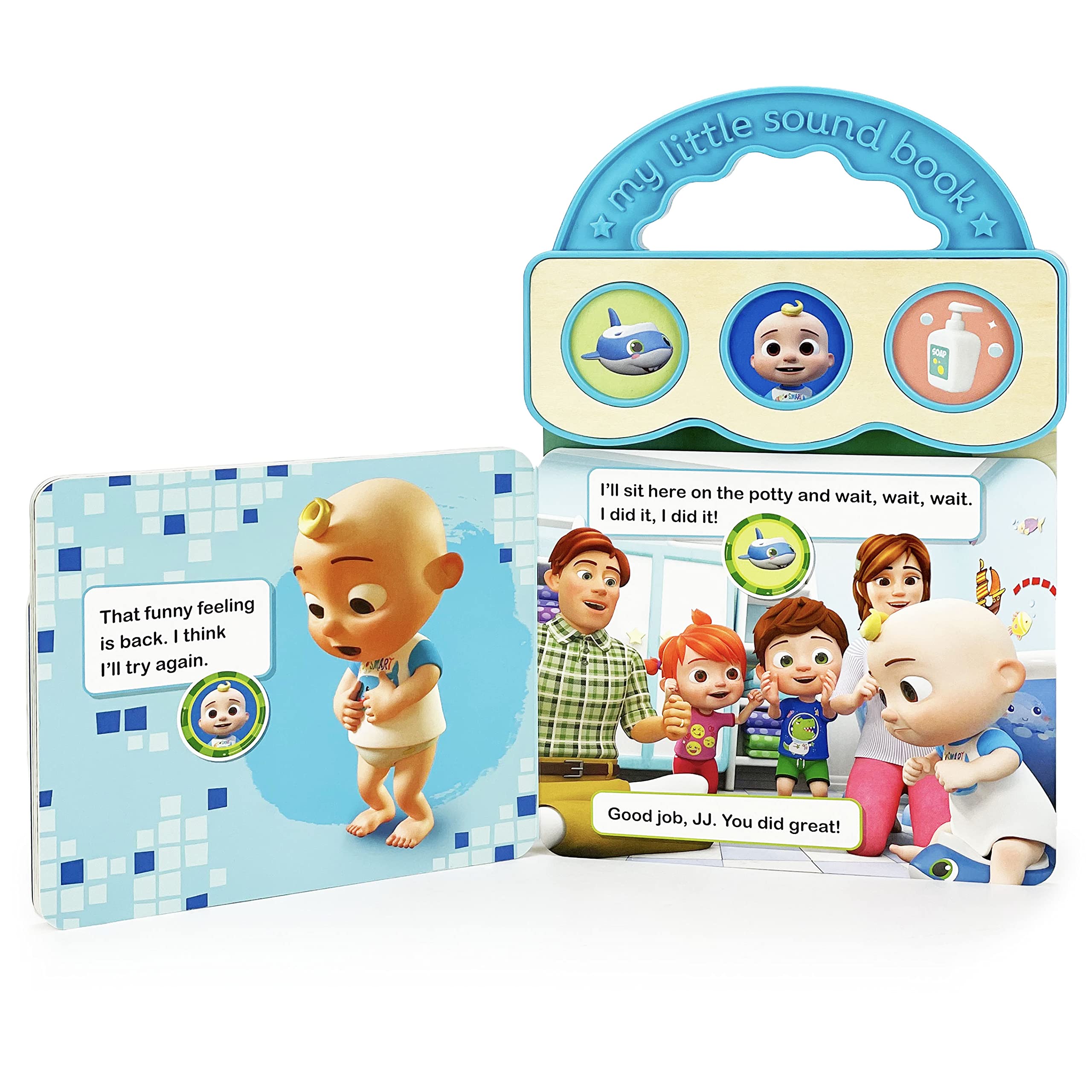 Cocomelon JJ's Potty Time 3-Button Potty Training Sound Board Book