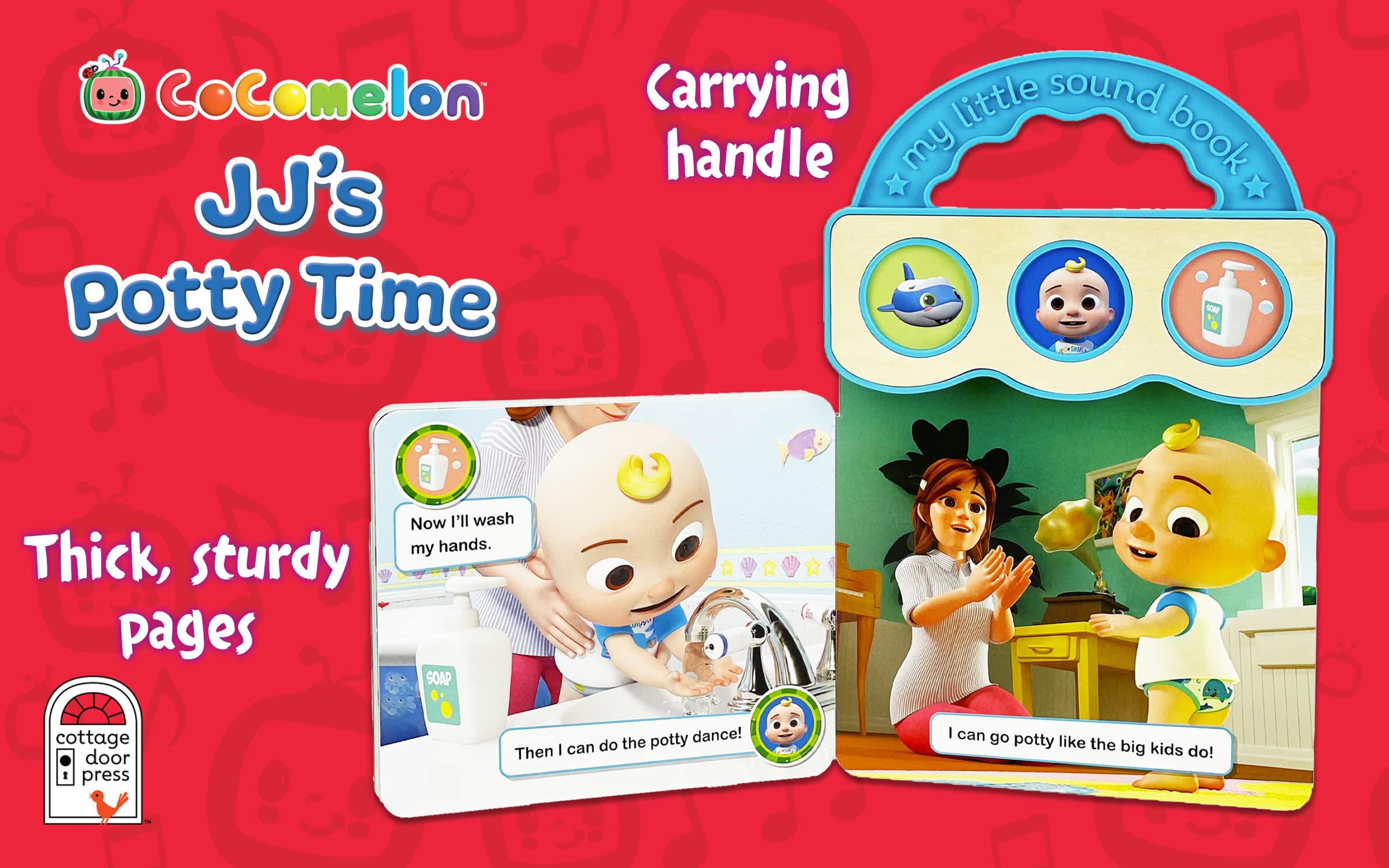 Cocomelon JJ's Potty Time 3-Button Potty Training Sound Board Book