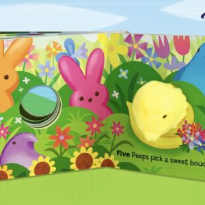 One, Two, PEEP! Peeps Finger Puppet Board Book Easter Basket Gifts or Stuffer Ages 0-3