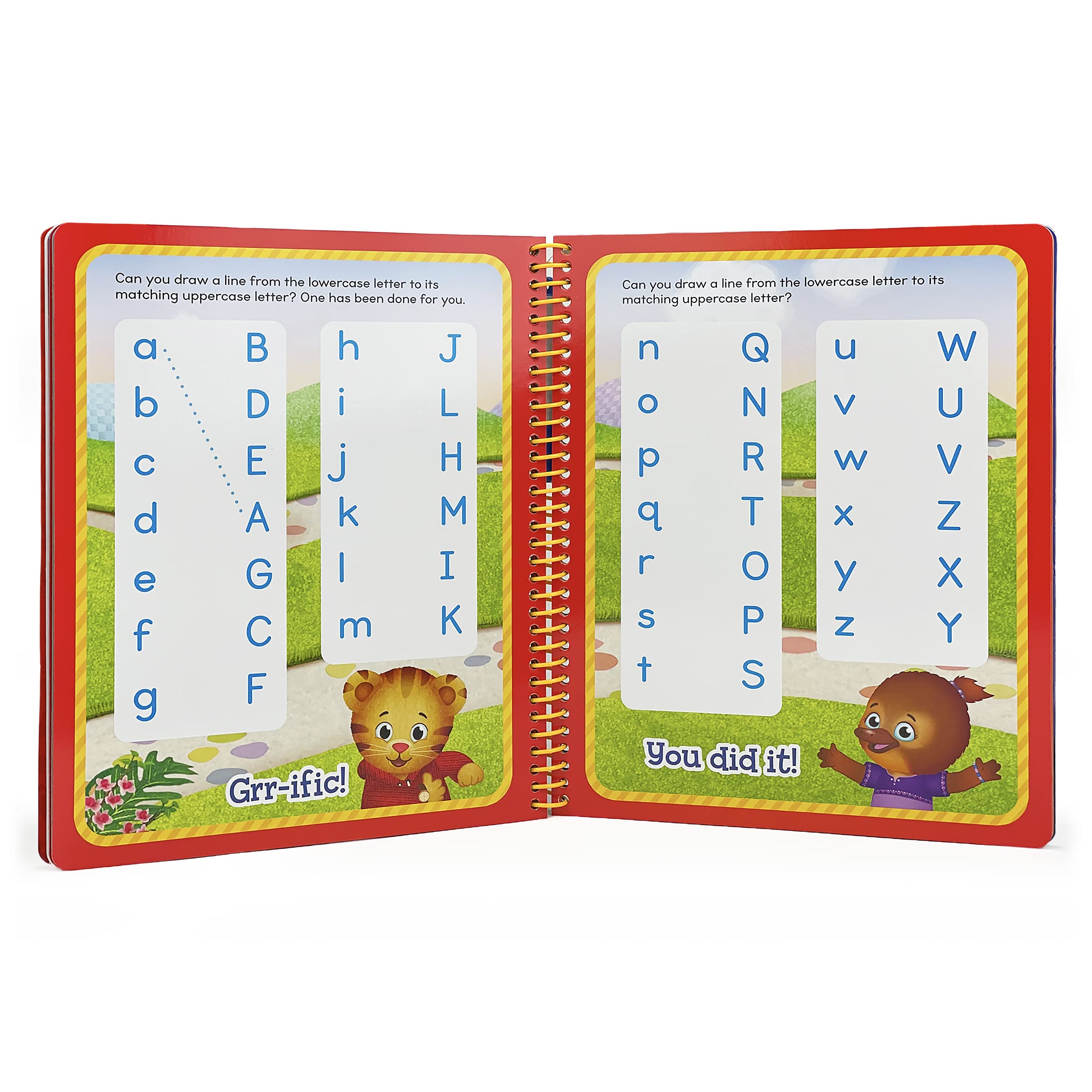 ​Daniel Tiger's Neighborhood Wipe Clean Writing & Tracing Workbook Skills for Preschool Kids Ages 3 - 5: Practice Pen Control, ABC's, Numbers, Handwriting, Wipe Off Pen Included