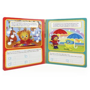 ​Daniel Tiger's Neighborhood Wipe Clean Writing & Tracing Workbook Skills for Preschool Kids Ages 3 - 5: Practice Pen Control, ABC's, Numbers, Handwriting, Wipe Off Pen Included