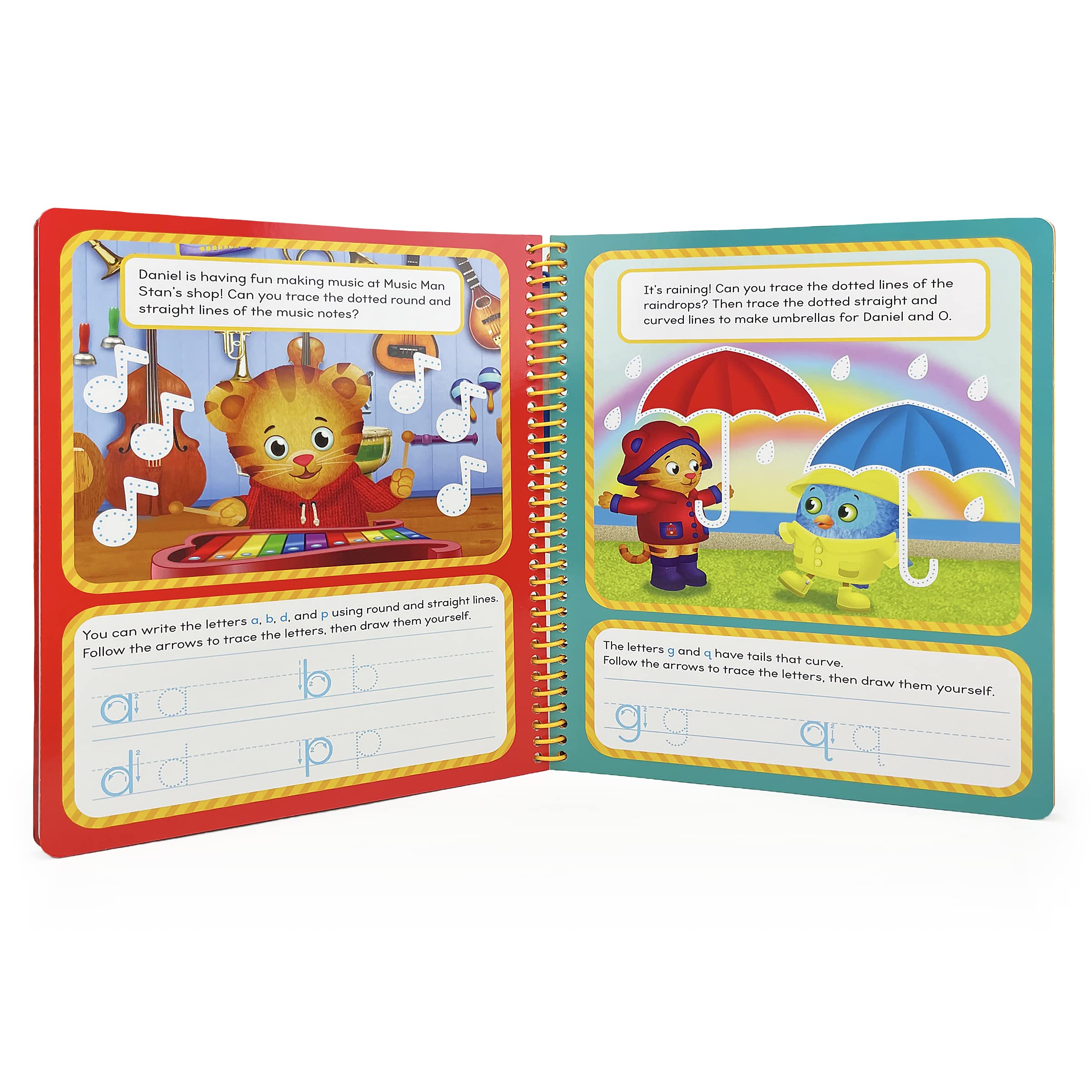 ​Daniel Tiger's Neighborhood Wipe Clean Writing & Tracing Workbook Skills for Preschool Kids Ages 3 - 5: Practice Pen Control, ABC's, Numbers, Handwriting, Wipe Off Pen Included