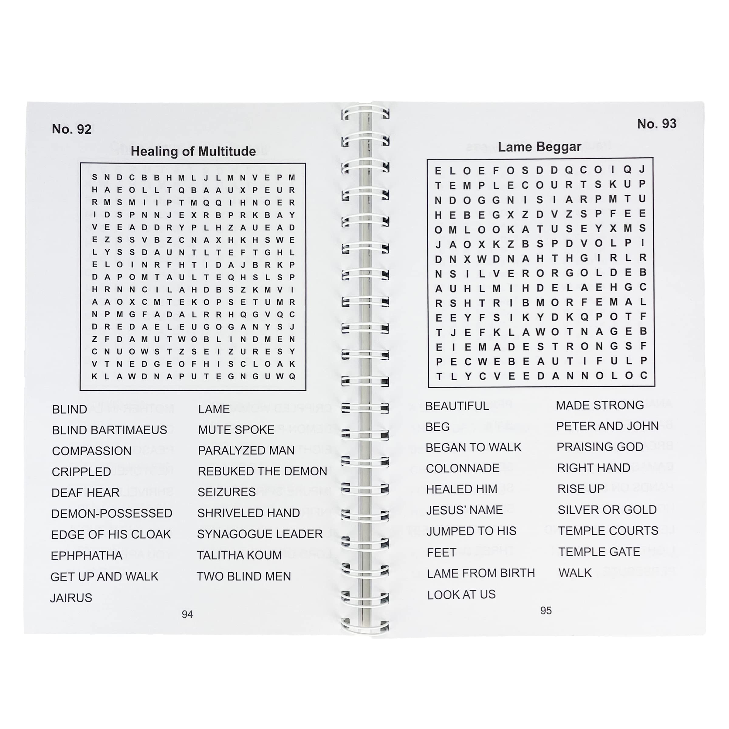 Large Print Bible Word Search Puzzle Book: Over 200 Puzzles to Complete with Solutions - Include Spiral Bound / Lay Flat Design and Large to ... for Inspirational Word Finds (Brain Busters)