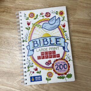 Large Print Bible Word Search Puzzle Book: Over 200 Puzzles to Complete with Solutions - Include Spiral Bound / Lay Flat Design and Large to ... for Inspirational Word Finds (Brain Busters)