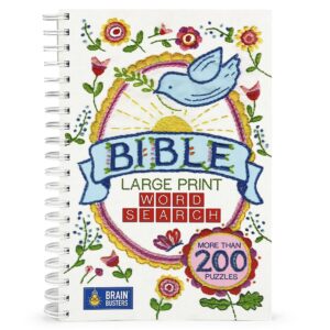 large print bible word search puzzle book: over 200 puzzles to complete with solutions - include spiral bound / lay flat design and large to ... for inspirational word finds (brain busters)