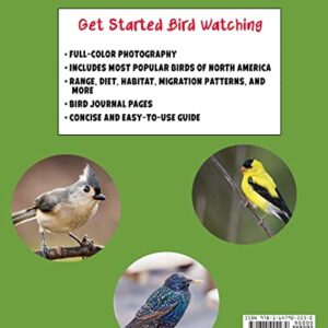 Bird Watch Book for Kids: Introduction to Bird Watching, Colorful Guide to 25 Popular Backyard Birds, and Journal Pages