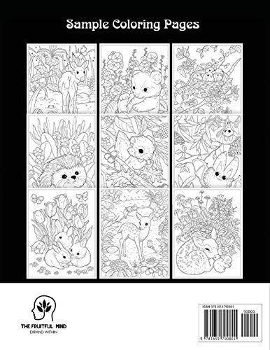 Baby Animals Coloring Book: An Adult Coloring Book Featuring Super Cute and Adorable Baby Woodland Animals for Stress Relief and Relaxation Vol. I