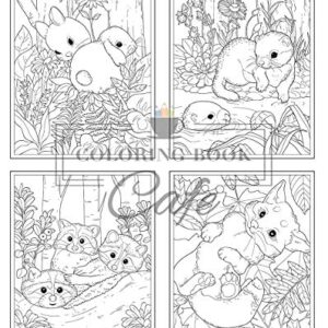 Baby Animals Coloring Book: An Adult Coloring Book Featuring Super Cute and Adorable Baby Woodland Animals for Stress Relief and Relaxation Vol. I