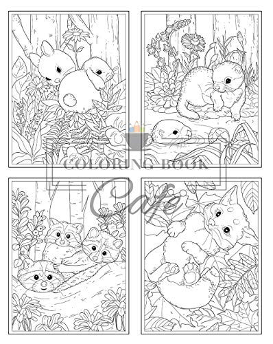 Baby Animals Coloring Book: An Adult Coloring Book Featuring Super Cute and Adorable Baby Woodland Animals for Stress Relief and Relaxation Vol. I