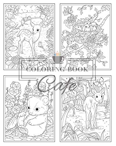 Baby Animals Coloring Book: An Adult Coloring Book Featuring Super Cute and Adorable Baby Woodland Animals for Stress Relief and Relaxation Vol. I