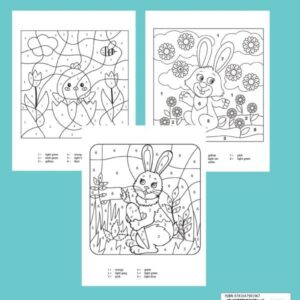 Happy Easter Color by Number for Kids 4-8