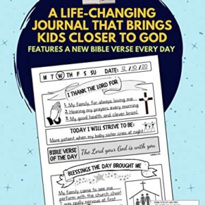 Christian Gratitude Journal for Kids: Daily Journal with Bible Verses and Writing Prompts (Bible Gratitude Journal for Boys & Girls)