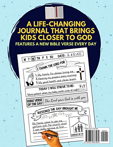 Christian Gratitude Journal for Kids: Daily Journal with Bible Verses and Writing Prompts (Bible Gratitude Journal for Boys & Girls)