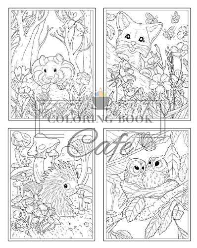 Baby Animals Coloring Book: An Adult Coloring Book Featuring Super Cute and Adorable Baby Woodland Animals for Stress Relief and Relaxation Vol. I