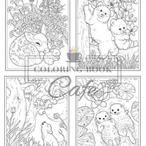 Baby Animals Coloring Book: An Adult Coloring Book Featuring Super Cute and Adorable Baby Woodland Animals for Stress Relief and Relaxation Vol. I