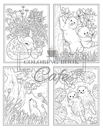 Baby Animals Coloring Book: An Adult Coloring Book Featuring Super Cute and Adorable Baby Woodland Animals for Stress Relief and Relaxation Vol. I