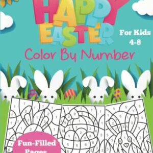 Happy Easter Color by Number for Kids 4-8