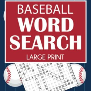 Baseball Word Search Large Print