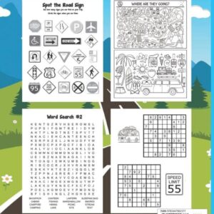 Road Trip Activity Book: Travel Games and Puzzles for Kids 6-12