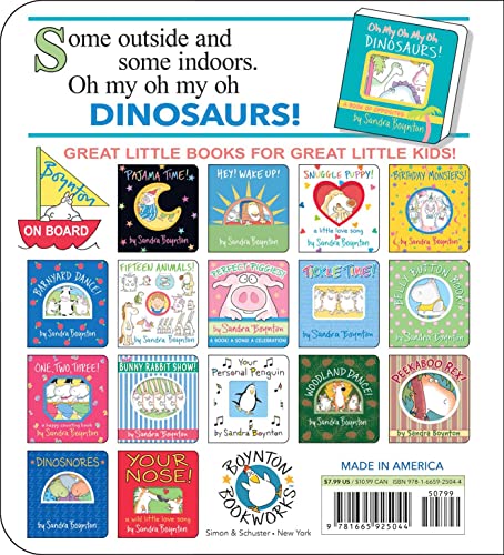 Oh My Oh My Oh Dinosaurs!: A Book of Opposites (Boynton on Board)