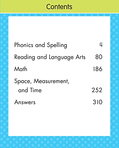 First Grade Big Workbook Ages 6 - 7: 220+ Activities, Phonics, Spelling, Reading, Language Arts, Math, Space, Measurement and Time (Gold Stars Series)