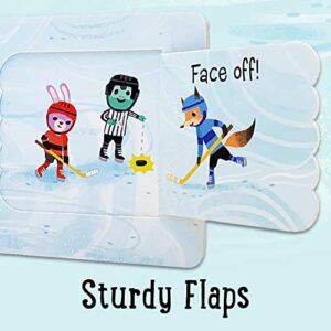 Let's Play Hockey! A Lift-a-Flap Board Book for Babies and Toddlers, Ages 1-4