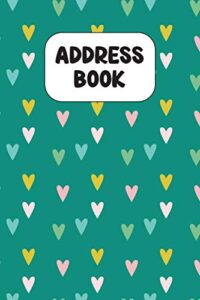 address book: cute address book with alphabetical organizer, names, addresses, birthday, phone, work, email and notes