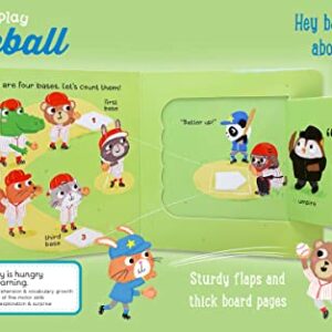 Let's Play Baseball! A Lift-a-Flap Board Book for Babies and Toddlers