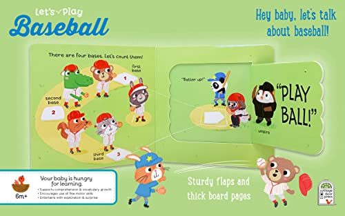 Let's Play Baseball! A Lift-a-Flap Board Book for Babies and Toddlers